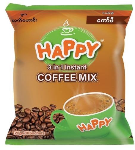 Happy - Ready Coffee Mix (3 in 1) (25 GM x 30 Sachets) (750 GM ...