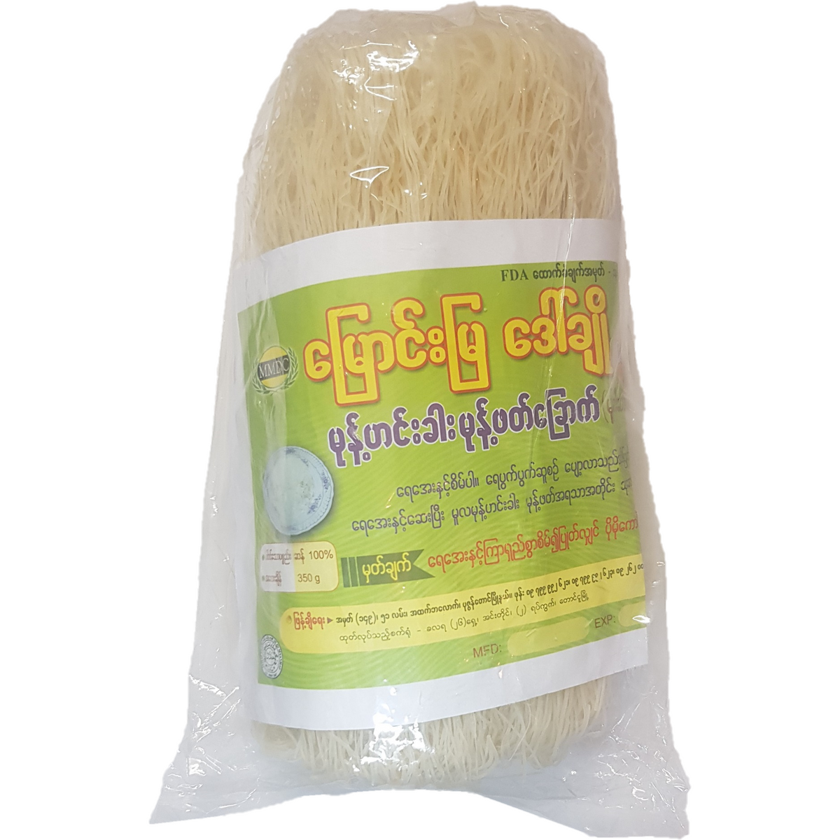Myaung Mya-Daw Cho - Rice Vermicelli (350 GM) – Myanmar Grocery Online